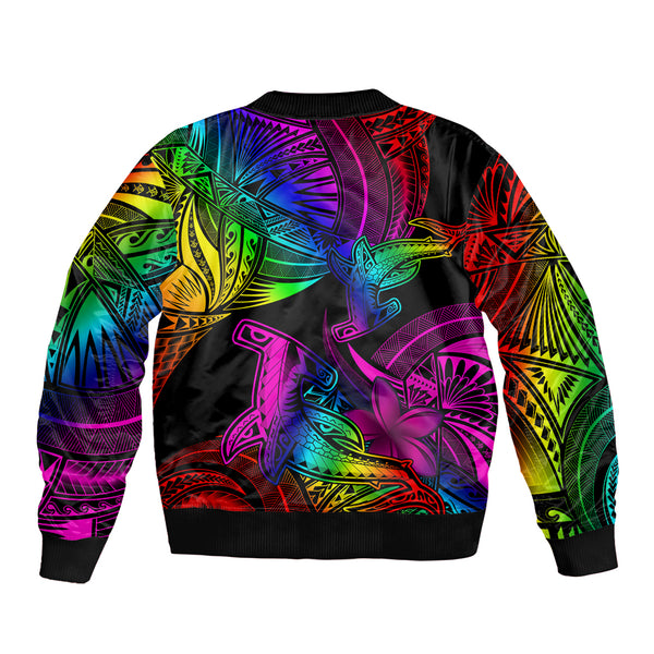 LGBT History Month Bomber Jacket Polynesian Hammerhead Shark LT01