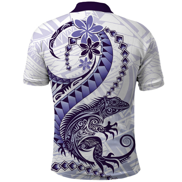 Purple Maori Tuatara Polo Shirt Luxury Pastel Pattern LT01