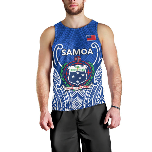 Custom Samoa Rugby Men Tank Top Manu Samoa Go 2023 World Cup LT01