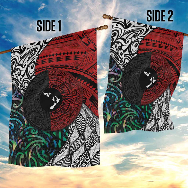 Tonga and New Zealand Together Garden Flag Tongan Kupesi Ngatu Tattoo ...