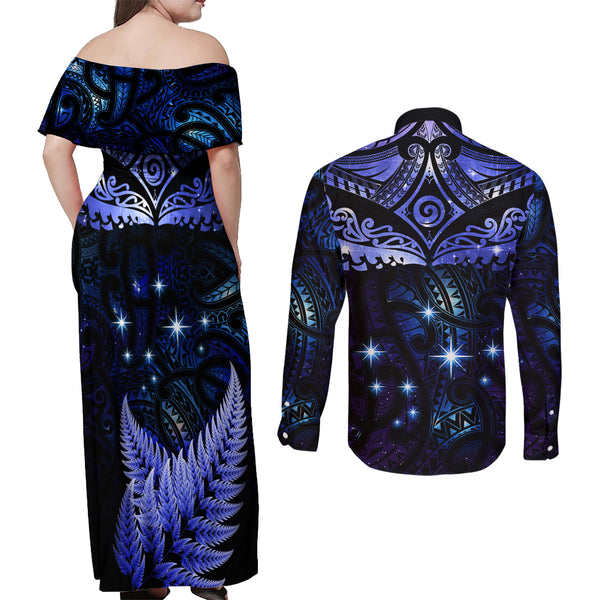 New Zealand Matariki Couples Matching Off Shoulder Maxi Dress and Long ...