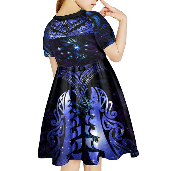 New Zealand Matariki Kid Short Sleeve Dress Maori Pattern and Matariki ...