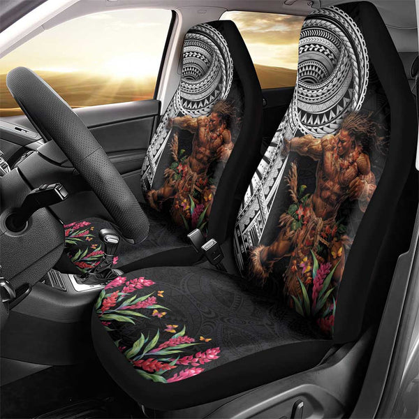 Samoan Warrior Art Tattoo Car Seat Cover Polynesian Pattern and Teuila LT03