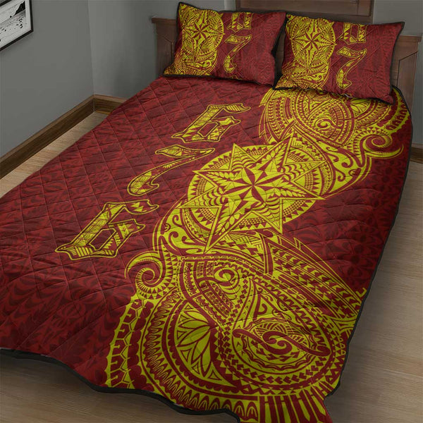 Tonga 676 Ngatu Tribal Tattoo Quilt Bed Set LT03