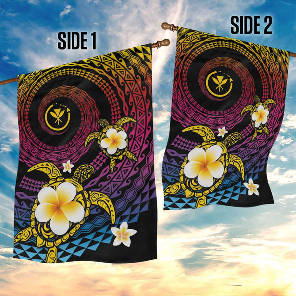 Hawaiian Plumeria Turtle Tribal Spiral Polynesian Tattoo Garden Flag ...