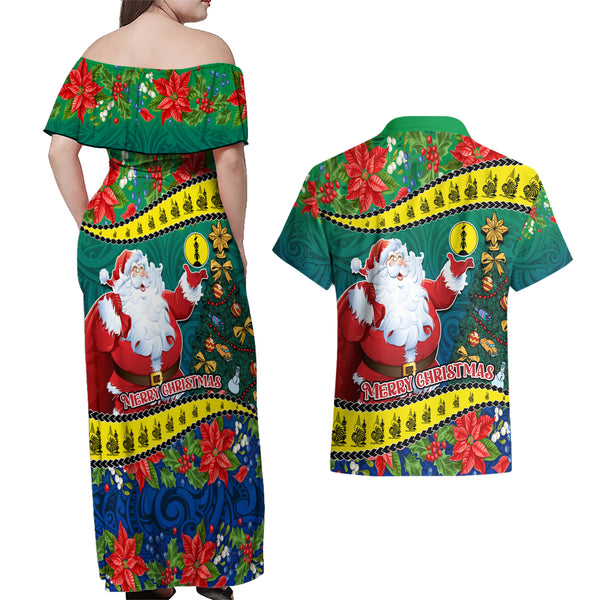 New Caledonia Christmas Couples Matching Off Shoulder Maxi Dress and ...