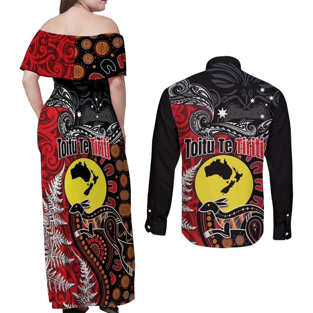 Aotearoa and Australia Toitu Te Tiriti Couples Matching Off Shoulder ...