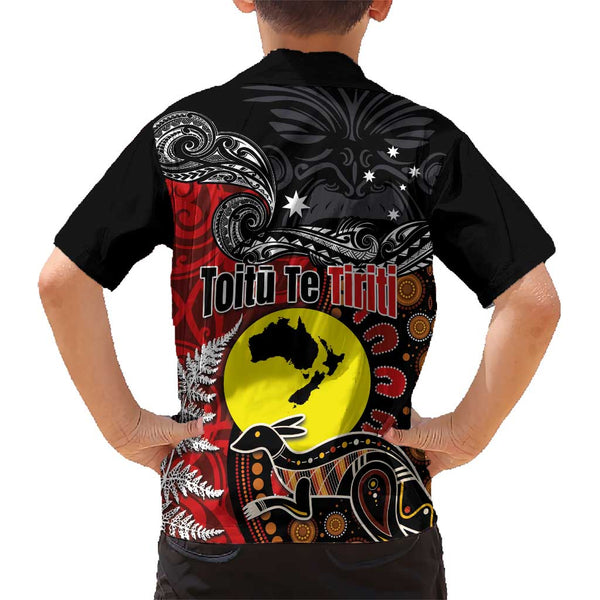 Aotearoa and Australia Toitu Te Tiriti Kid Hawaiian Shirt Honour the ...