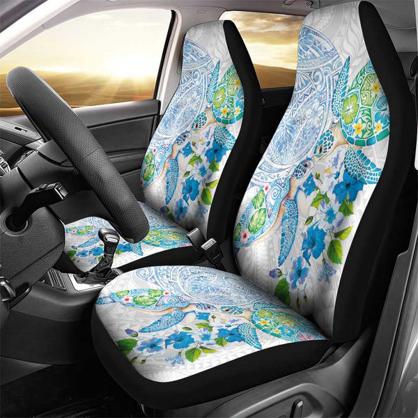 Hawaiian Couple Turtles Honi Car Seat Cover Polynesian Art Motifs and ...