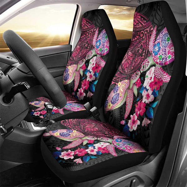 Hawaiian Couple Turtles Honi Car Seat Cover Polynesian Art Motifs and ...