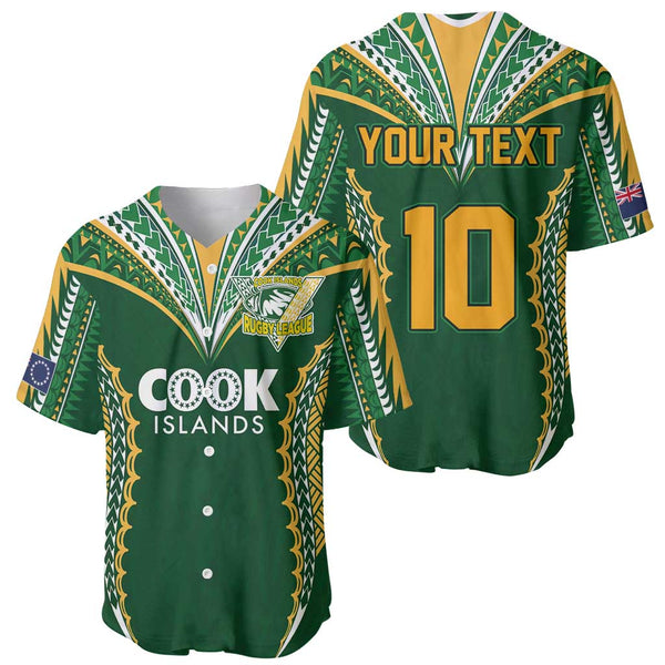 Custom Cook Islands Rugby League Baseball Jersey Tatau Tribal Pattern ...