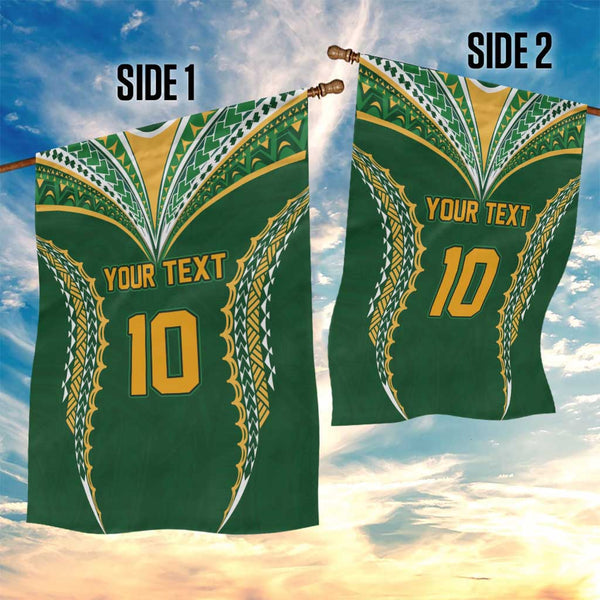 Custom Cook Islands Rugby League Garden Flag Tatau Tribal Pattern ...