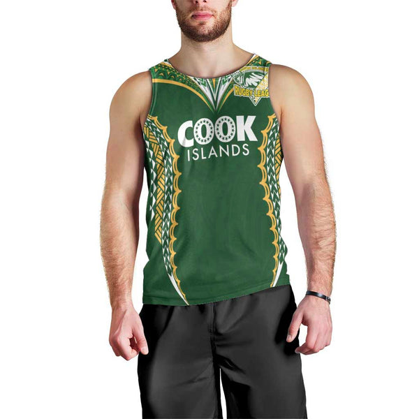 Custom Cook Islands Rugby League Men Tank Top Tatau Tribal Pattern ...