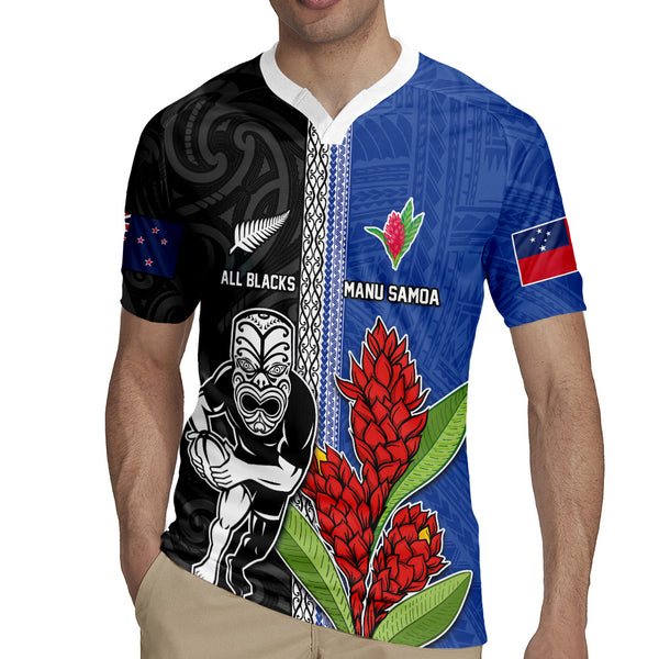 Custom Samoa and New Zealand Rugby Rugby Jersey Teuila Samoan and Maori ...