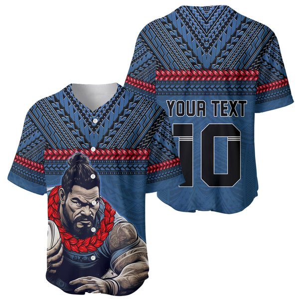 Custom Toa Samoa Rugby Baseball Jersey Samoan Warrior Ula Fala Tribal ...
