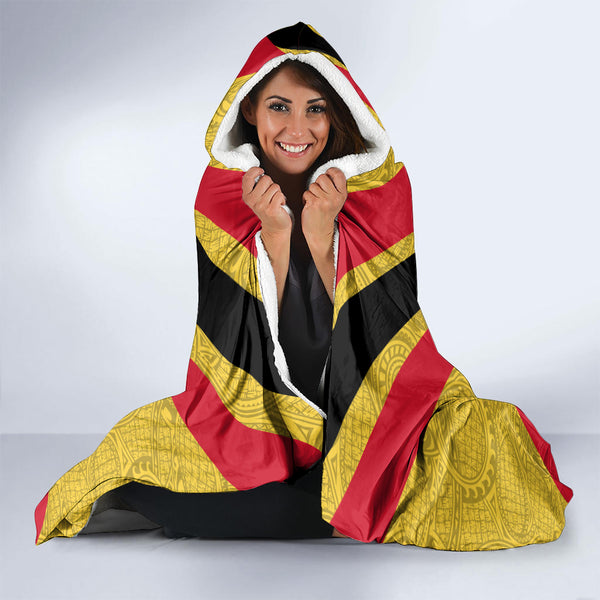 Custom Papua New Guinea Rugby Hooded Blanket Bird of Paradise and ...
