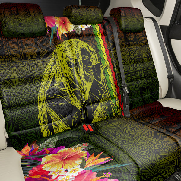 Hawaiian Reggae Music Back Car Seat Cover Jamaica Singer Tribal ...