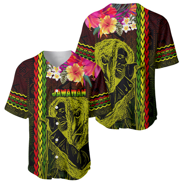Hawaiian Reggae Music Baseball Jersey Jamaica Singer Tribal Polynesian ...