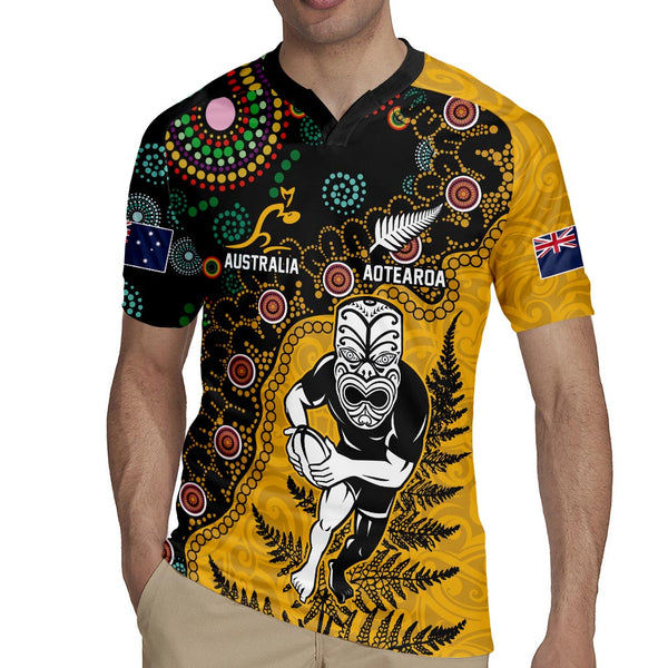 Custom New Zealand and Australia Rugby Rugby Jersey Maori Warrior With ...