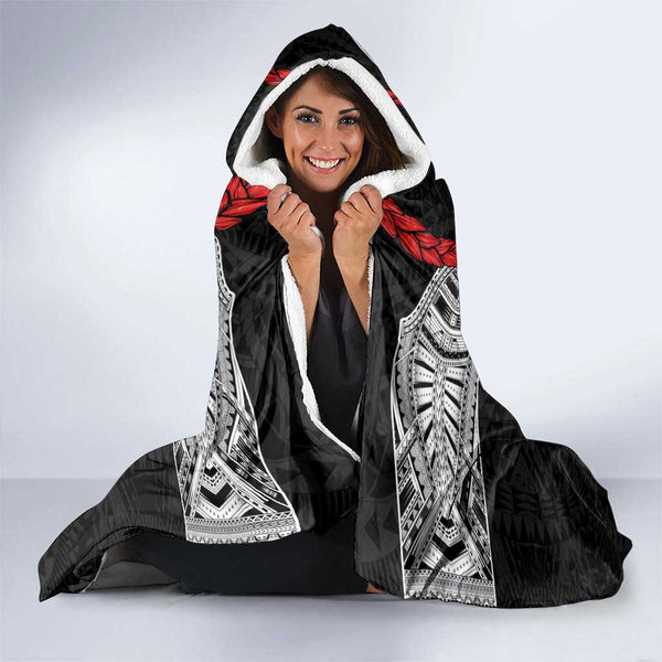 Samoan Traditional Art Tattoos Hooded Blanket Tatau Tribal Motifs with ...