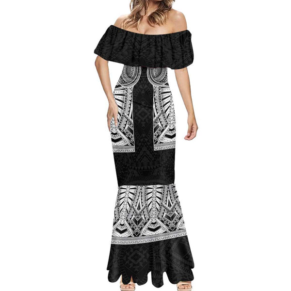 Samoan Traditional Art Tattoos Mermaid Dress Tatau Tribal Motifs with ...
