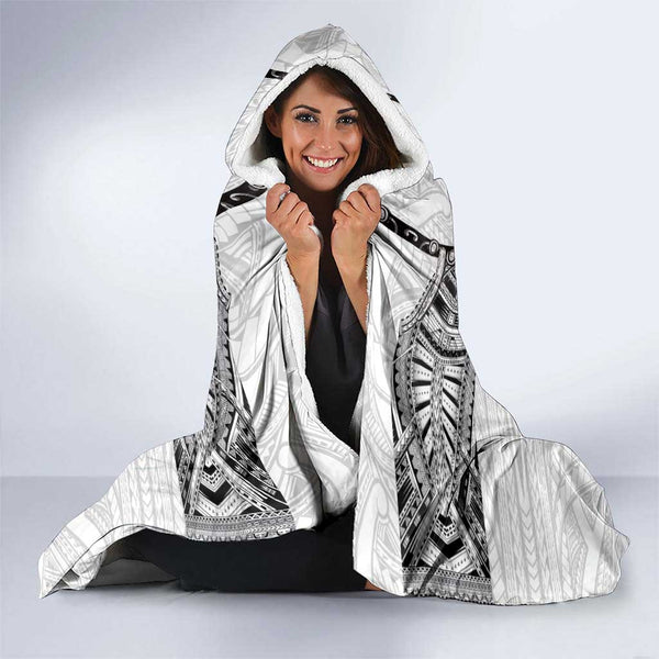 Samoan Traditional Art Tattoos Hooded Blanket Tatau Tribal Motifs with ...