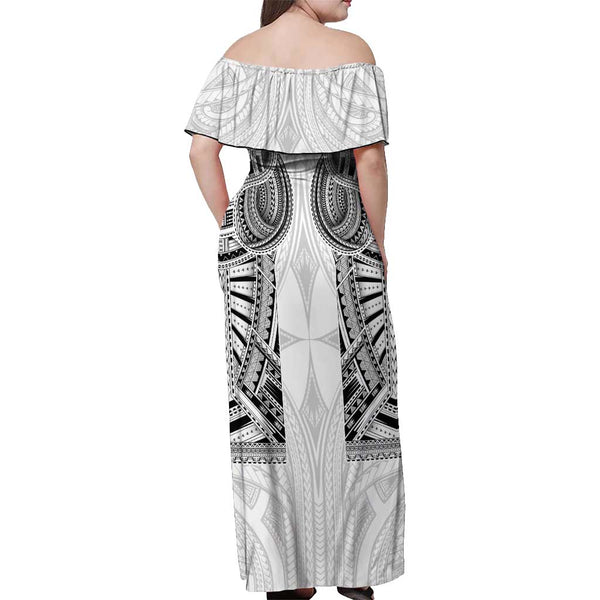 Samoan Traditional Art Tattoos Off Shoulder Maxi Dress Tatau Tribal ...