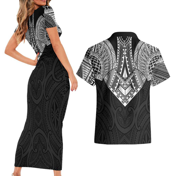 Samoan Traditional Art Tattoos Couples Matching Short Sleeve Bodycon ...