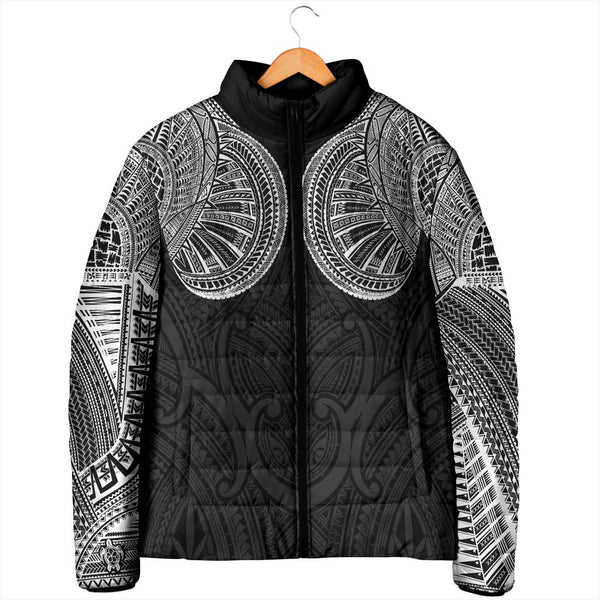 Samoan Traditional Art Tattoos Padded Jacket Tatau Roman Reigns Black ...