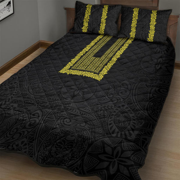 Philippines Polynesian Jasmine Pattern Quilt Bed Set With Barong ...