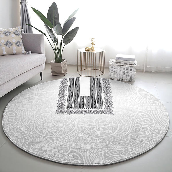 Philippines Polynesian Jasmine Pattern Round Carpet With Barong Tagalog ...