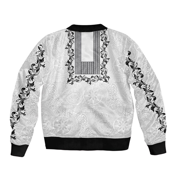 Philippines Polynesian Floral Pattern Bomber Jacket With Barong Tagalog ...