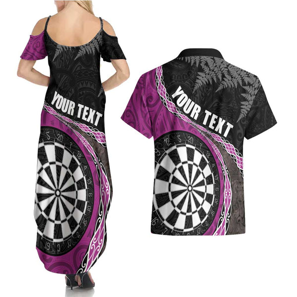 Personalised New Zealand Darts Couples Matching Summer Maxi Dress and ...