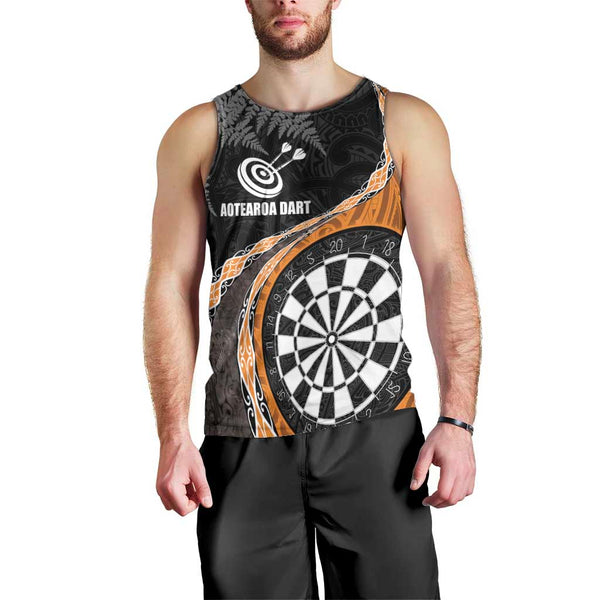 Personalised New Zealand Darts Men Tank Top Koru Tribal Tattoo and ...