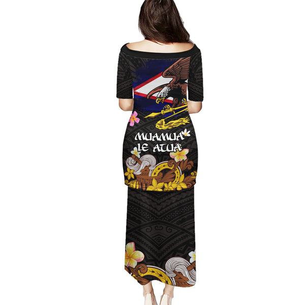 American Samoa Fue and Kava Bowl Puletasi Plumeria and Polynesian ...