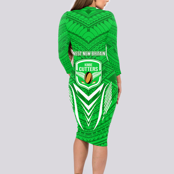 Kimbe Cutters Rugby Long Sleeve Bodycon Dress Papua New Guinea ...