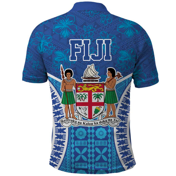 Fiji Day Polo Shirt Fijian Masi Tribal Hibiscus Tattoo and Tapa Pattern ...