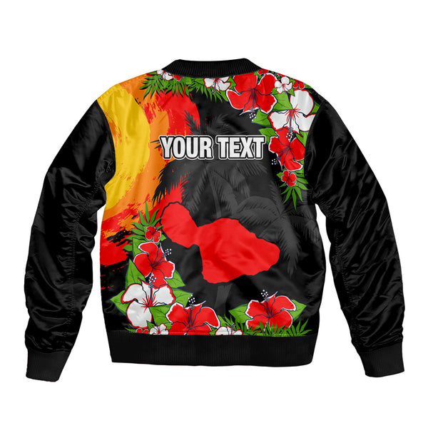 Custom Hawaii Maui Island Sleeve Zip Bomber Jacket Maui Map With ...