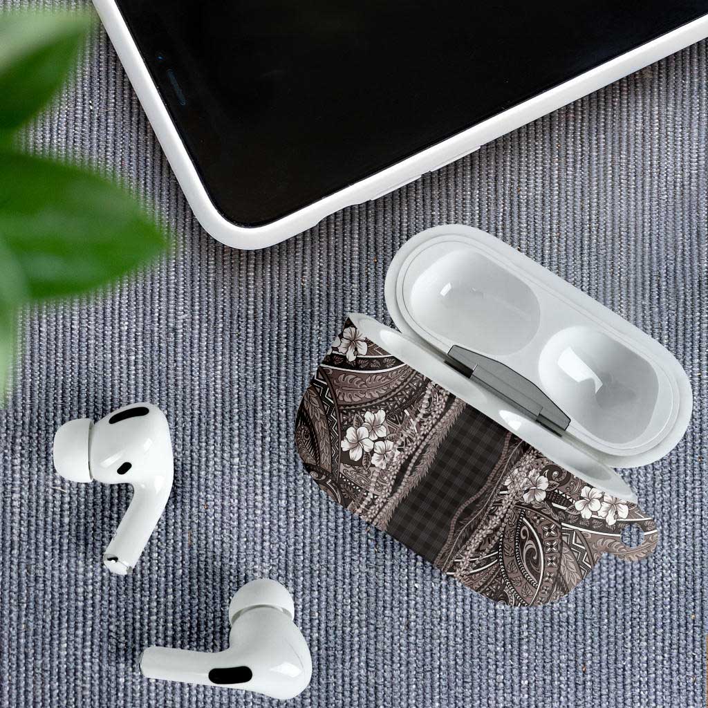 Hawaiian Art Flower Tribal with Lei AirPods Case Palaka Pattern ...