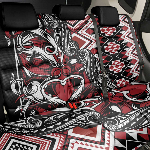 Aotearoa Maori Moko Art with Taniko Half Style Back Car Seat Cover LT03