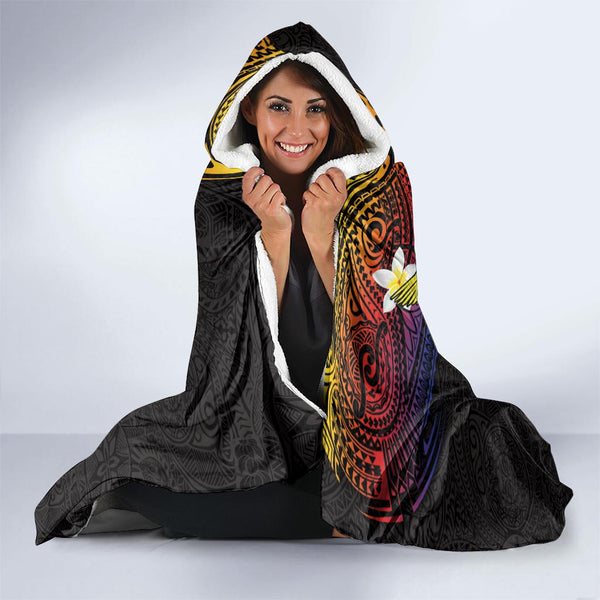 Cook Islands Independence Day Hooded Blanket Maroro and Kakaia with ...