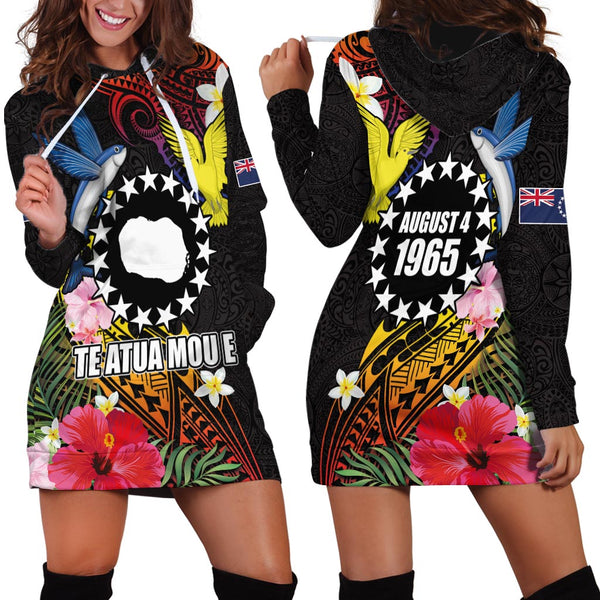 Cook Islands Independence Day Hoodie Dress Maroro and Kakaia with ...