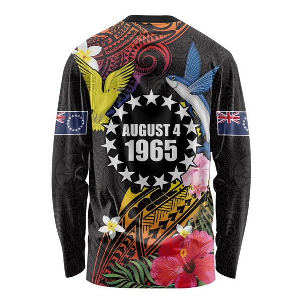 Cook Islands Independence Day Long Sleeve Shirt Maroro and Kakaia with ...
