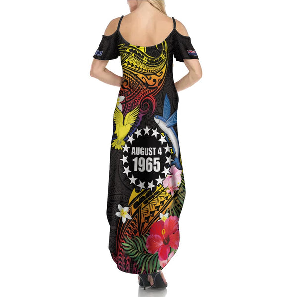 Cook Islands Independence Day Summer Maxi Dress Maroro and Kakaia with ...