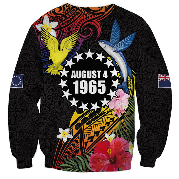 Cook Islands Independence Day Sweatshirt Maroro and Kakaia with ...