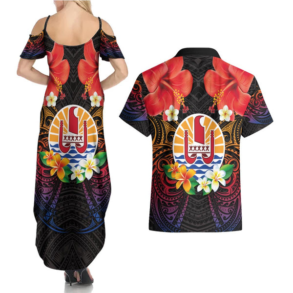 French Polynesia Bastille Day Couples Matching Summer Maxi Dress and ...