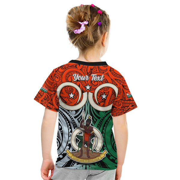 Personalised Vanuatu Penama Province Kid T Shirt Pig Tusk Mix Maori ...