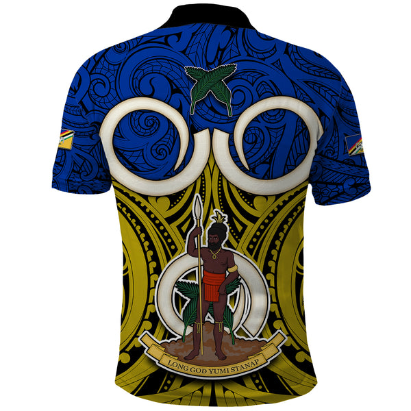 Vanuatu Torba Province Polo Shirt Pig Tusk Mix Maori Pattern and Namele ...