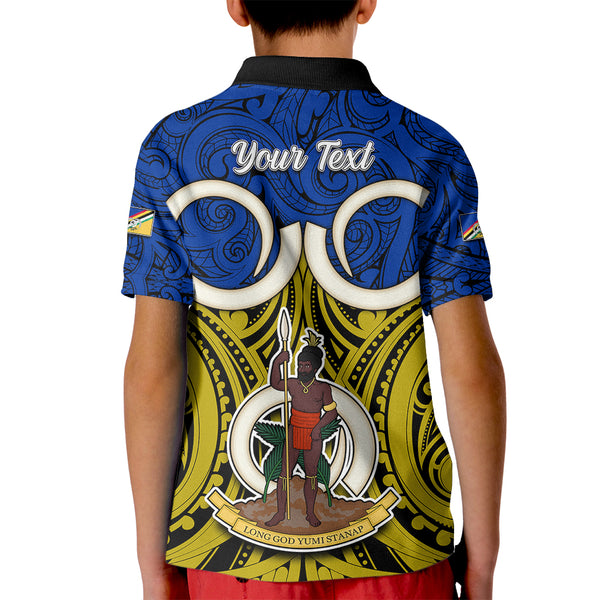 Personalised Vanuatu Torba Province Kid Polo Shirt Pig Tusk Mix Maori ...