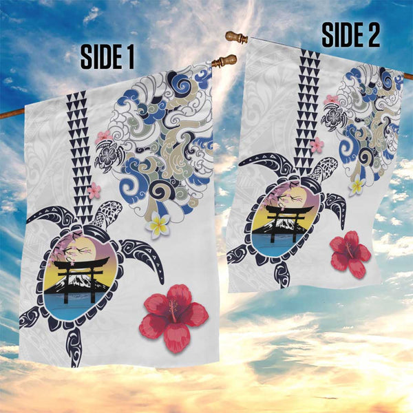 Hawaiian and Japanese Together Garden Flag Japanese Culture and Turtle ...